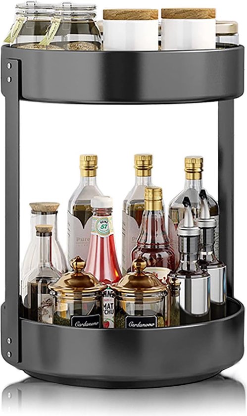Draaiplateau organizer, draaibaar kruidenrek van roestvrij staal, draaibaar voor... | bol