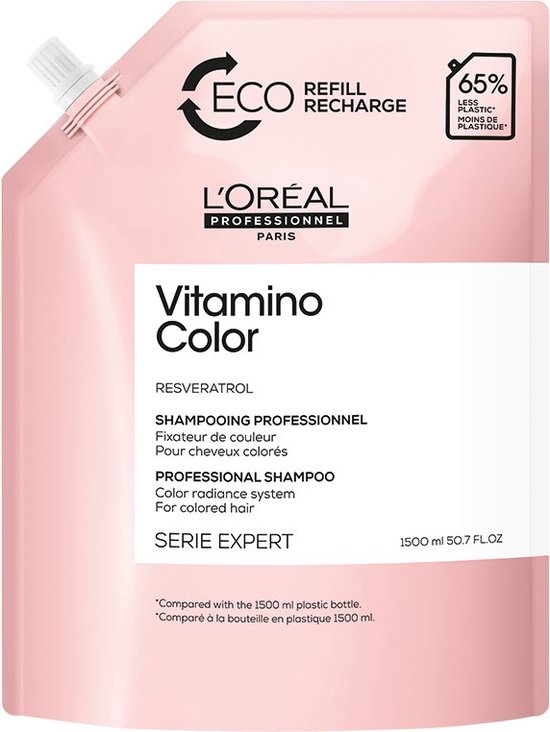 L'Oreal - SE Vitamino Color Resveratrol Shampoo Refill - 1500ml | bol