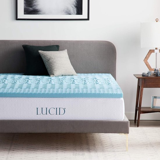 Matras topper 5cm met zones en verkoelend gelgeheugenschuim, 140 x 200 ...