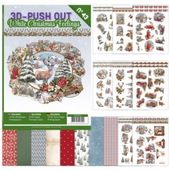 Uitdrukvellen boek 3D Push Out Book 43 - White Christmas Feelings | bol