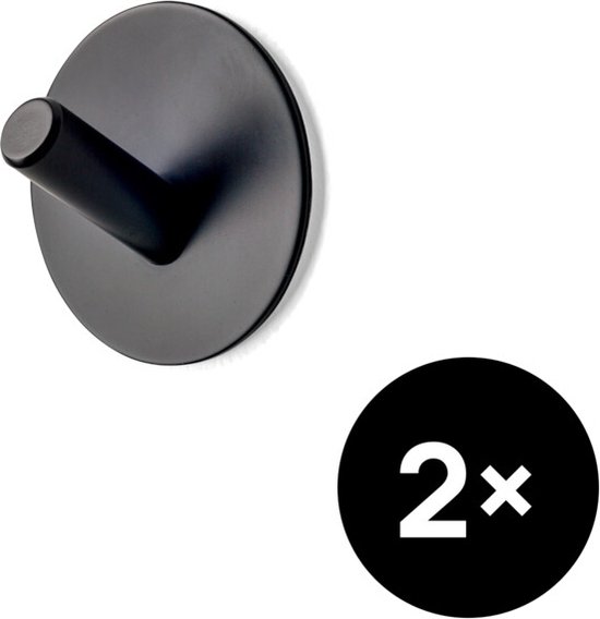 ZO Haakjes Zelfklevend Zwart 2 stuks | bol