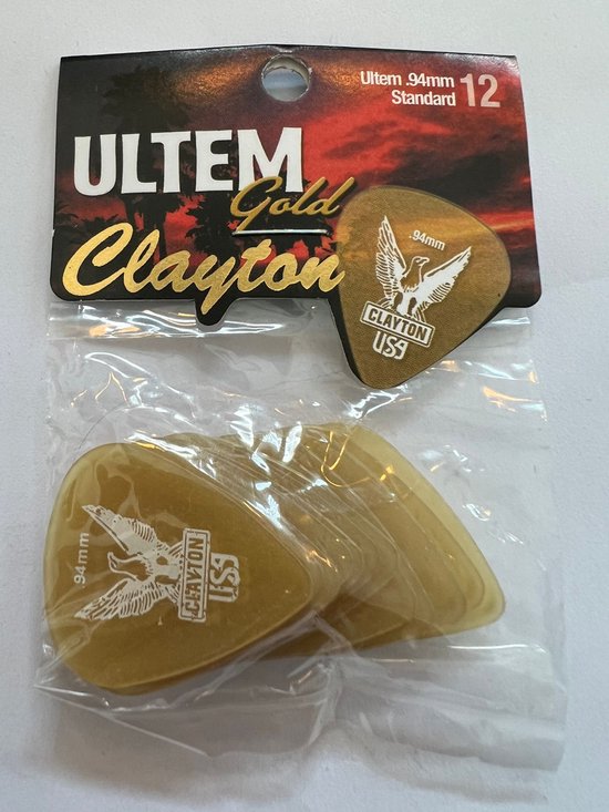 Clayton - Ultem Gold - standaard plectrum - 0.94 mm - 12-pack | bol