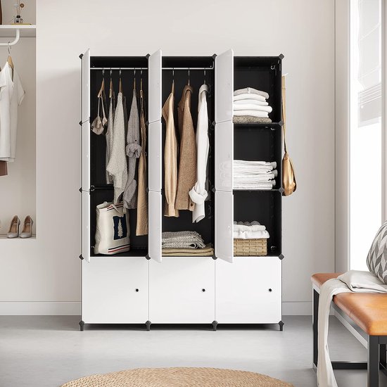 Doe-het-zelf sleepbare kledingkast, ruimtebespare modulaire kunststof ...