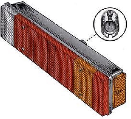 VanWezel 2812926 - Feu arrière droit pour Iveco Turbo daily de 1989 à ...