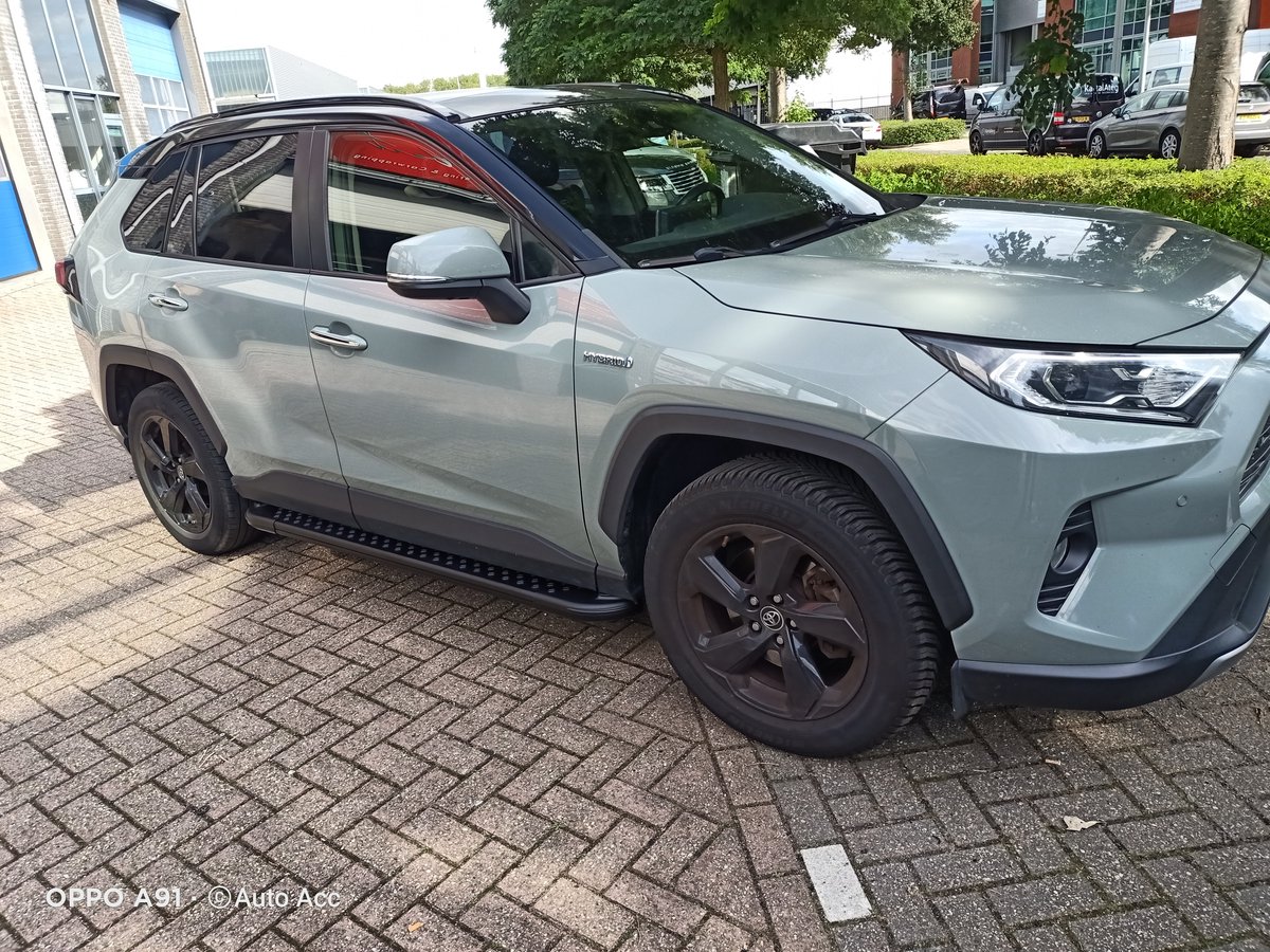 Rav4 2018+ Treeplanken Zwart Alu geborsteld met rubberen nopjes | bol