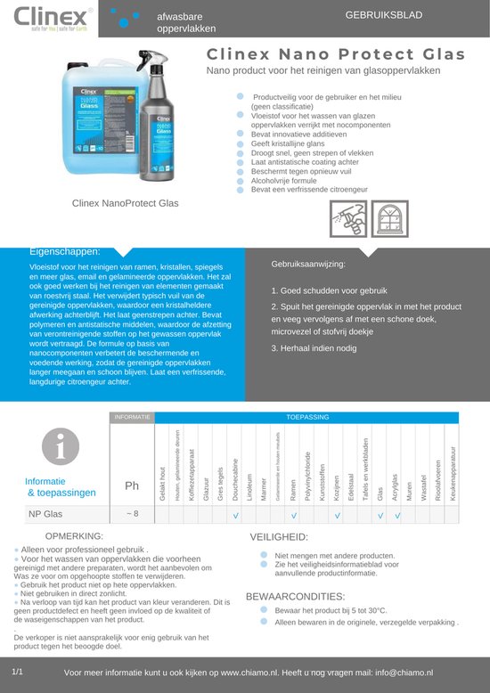 Clinex Nano Protect Glass - Glasreiniger met nanocomponenten - 5 liter ...
