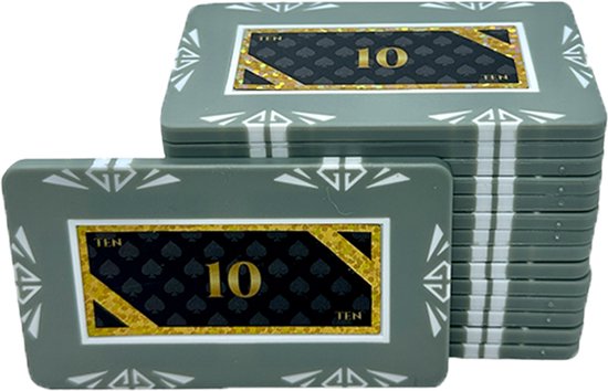Diamond poker plaque - poker chip - poker - plakkaat - waarde 10 (5 ...