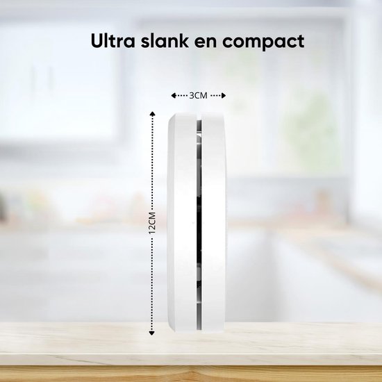 Alarmwise SM100R - Koppelbare Rookmelder - 10 jaar batterij - Dun Design - Draadloos | bol.com