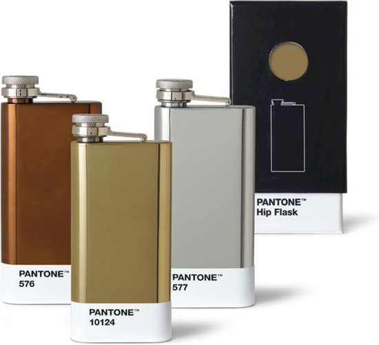 Pantone Heupfles 150 ml - Silver 8401 | bol