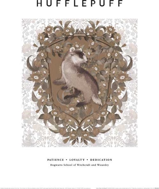 Harry Potter Hufflepuff Crest Art Print 60x80cm | Poster | bol.com