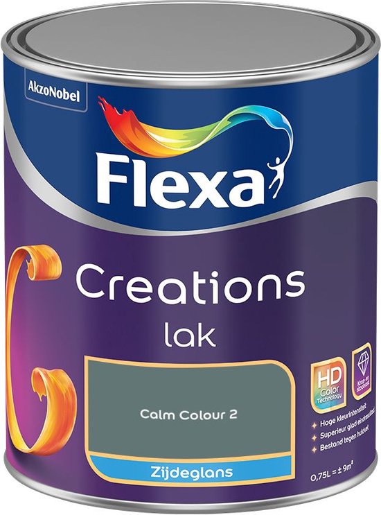 Flexa - Creations - Lak - Zijdeglans - Calm Colour 2 - 750ML | bol