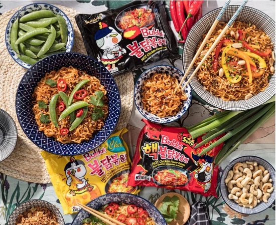 Samyang Instant Noedels Buldak (hot chicken flavor) Spicy (5 x 140 Gram ...