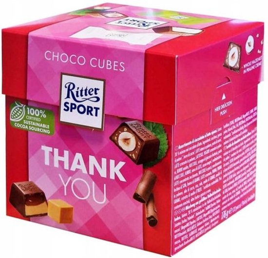 Ritter Sport Choco Cube - Thank You - 22 Stuks 176 Gram | bol