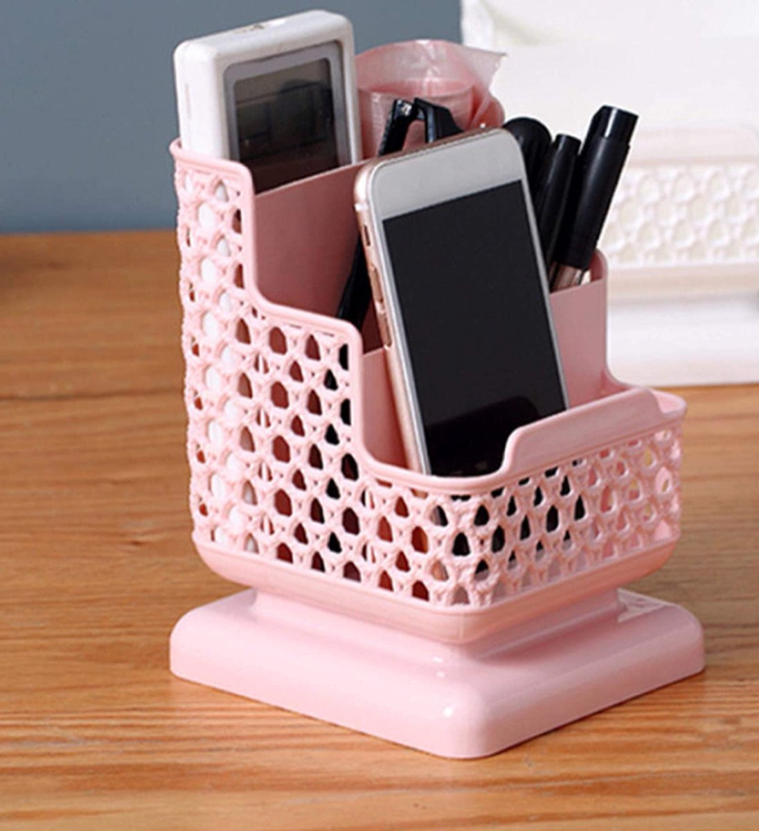 Roze Pennenhouder - Bureau Organizer – Pennenbak – Lichte Kunststof ...