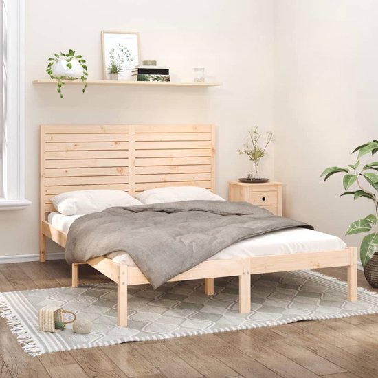 The Living Store Bedframe massief hout 120x200 cm - Bedframe ...