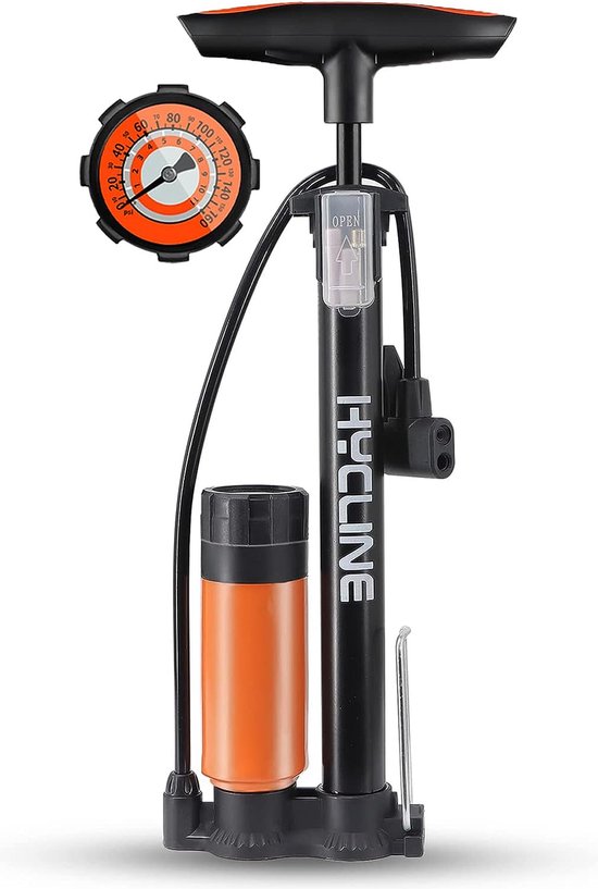 Fietspomp, luchtpomp, 160 psi hogedruk status pomp met manometer ...