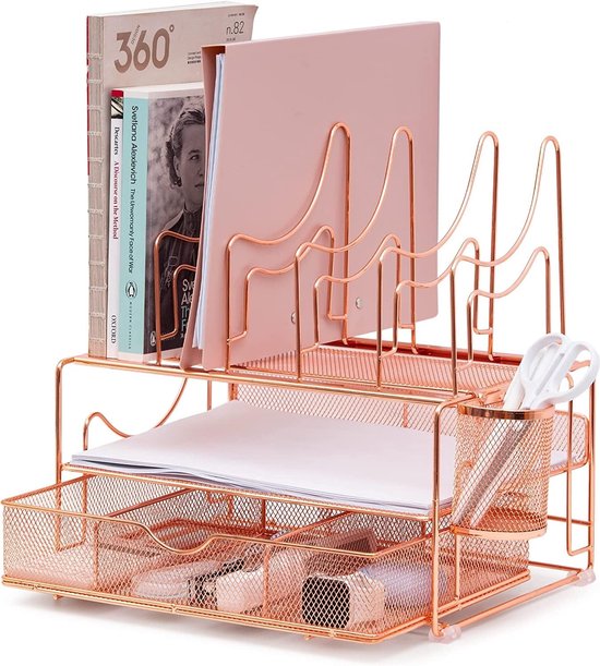 Office organizer set, 3-traps office organizer met lade, pennenhouder ...