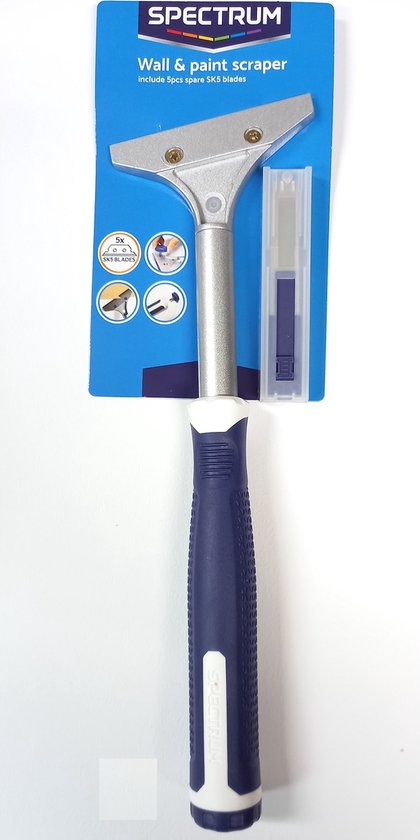 3x Behang en verfschraper 34cm + 5 reservemessen - gereedschap | bol