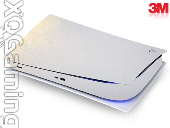 XQGaming PS5 Digital Skin - Metallic Wit Goud Sparkle | bol.com