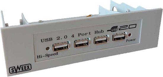 Sweex 4 poorts USB hub - Inbouw - USB 2.0 - FA100081 - Wit | bol.com