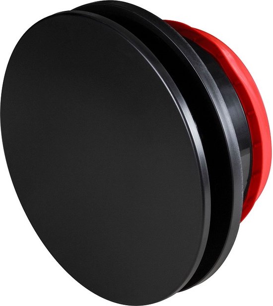 Whisper Designventiel 125mm kunststof - toevoer/afvoer - Zwart (mat ...