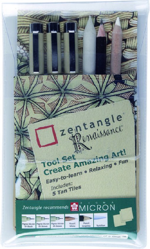 Zentangle Renaissance Tool Set 11 stuks (pennen en tiles) | bol