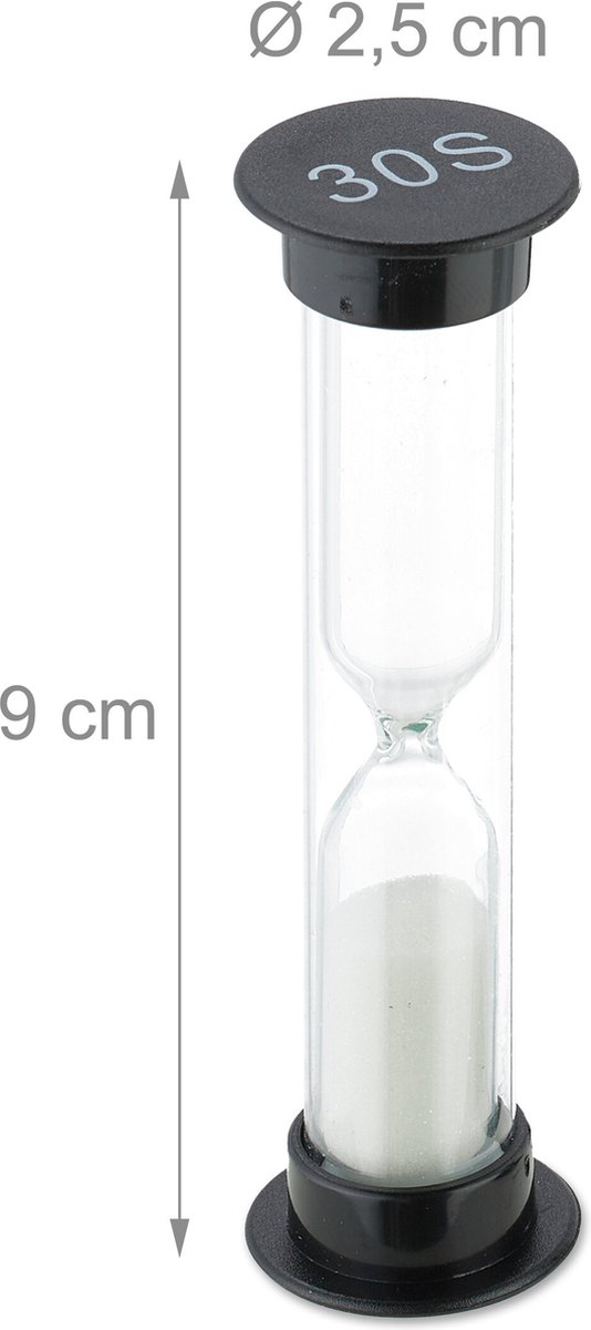 Relaxdays zandloper set - 5x tijdmeter - timer - douchetimer ...