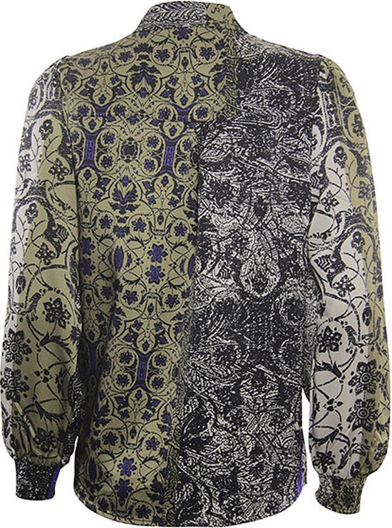 Poools blouse 333229 - Olive/Black | bol