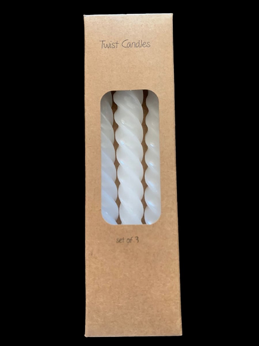 Swirl kaarsen - 3 stuks - Draaikaarsen - Dinerkaars - Twist kaars | bol.com