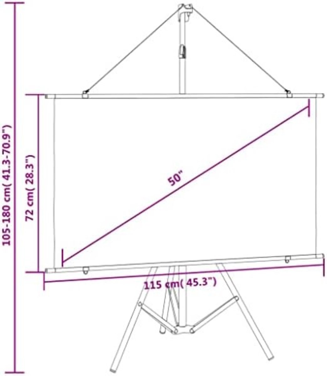 Beamer Scherm - Projectiescherm - Projectiescherm Met Statief | bol.com