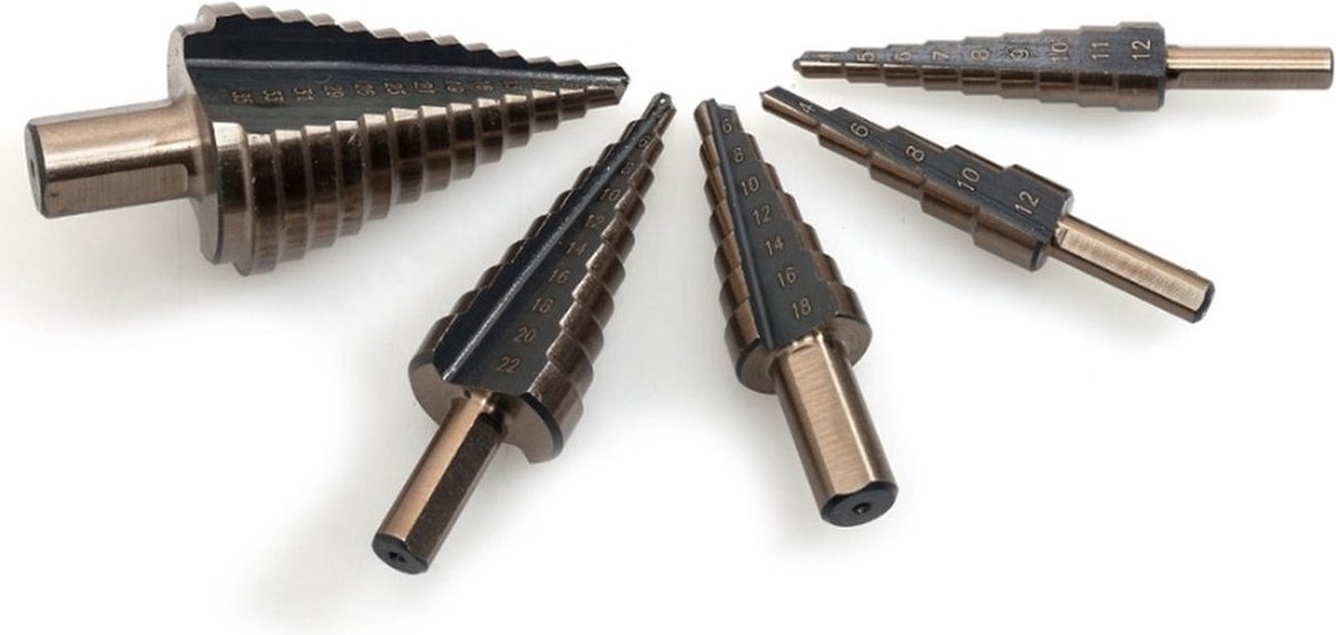 Houtsplitter Boorkop Set | 5 Stuks | Houtklover | Inclusief Koffer ...