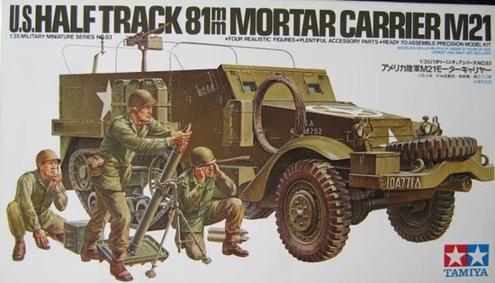 1:35 Tamiya 35083 U.S. Halftrack 81mm Mortar Carrier M21 Plastic ...
