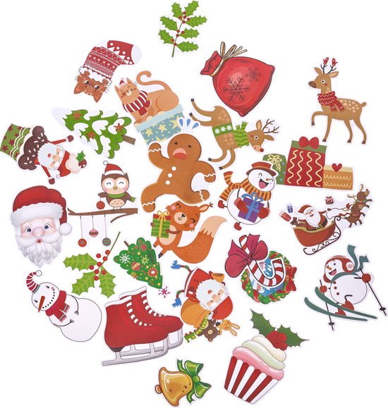 Kerst Stickers - Waterproof Stickers thema Kerstmis - Stickers ...