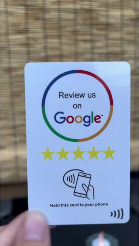 Google NFC Review card - NFC - Tap to phone recensie kaart - Boost je ...