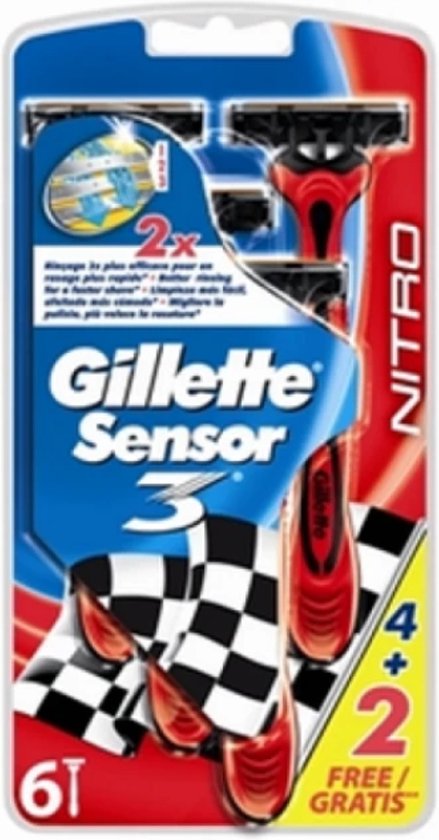 Gillette Sensor 3 Nitro Disposable Razors - 6 Piece | bol.com