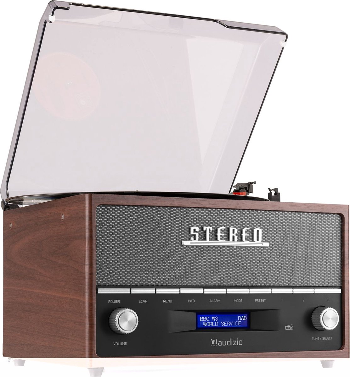 Retro platenspeler - Audizio Frisco - Retro dab radio met Bluetooth - USB ingang -... | bol.com