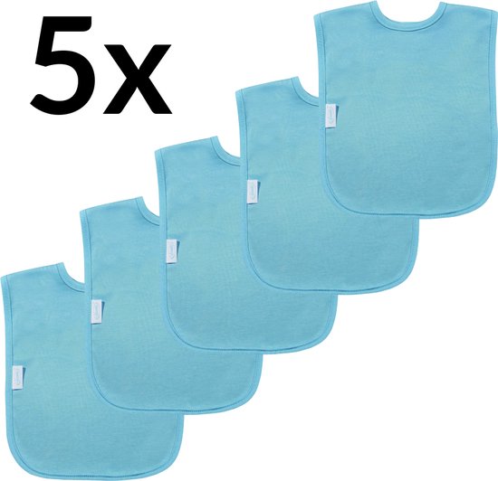 Funnies Interlock Slabben 5-Pack | Blauw | Set Van 5 Stuks | Slabbers | bol