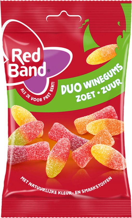 Red Band | Duo Winegums | Zoet Zuur | 12 x 120 gram | bol
