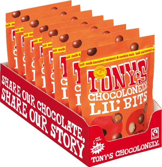 Tony's Chocolonely Lil’Bits Melk karamel zeezout & cookie mix Tony ...