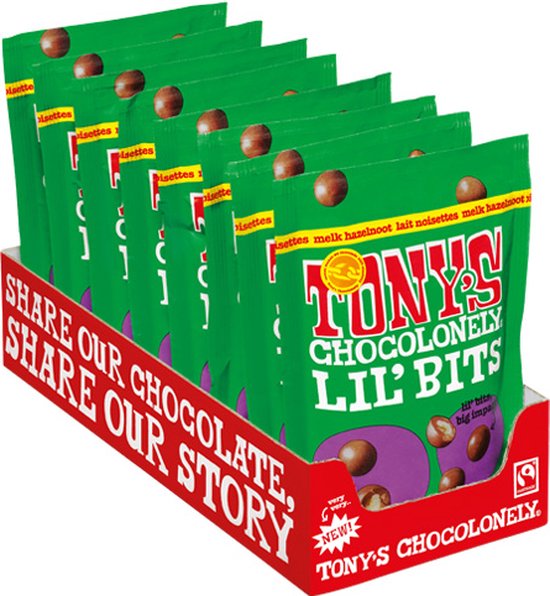 Tony's Chocolonely Lil’Bits Melk Hazelnoot Chocolade Tony Chocolonely ...
