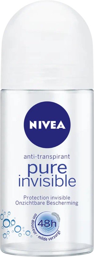 Nivea Deodorant - Roll-on Pure Invisible 50 ml | bol