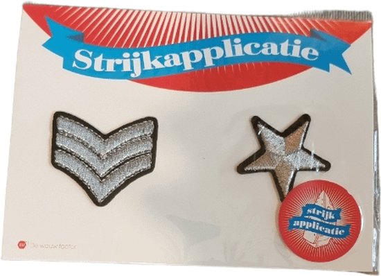 Strijkembleem trepen en sterren | bol