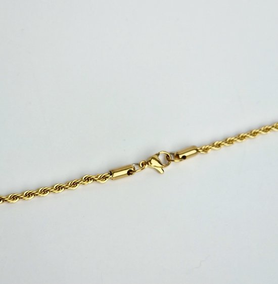 Rope Chain - Gouden ketting - Schakelketting - 50cm - Premium Stainless ...