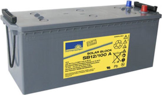 Exide Sonnenschein Solar Block SB12 / 100A loodbatterij met A-pool 12V ...