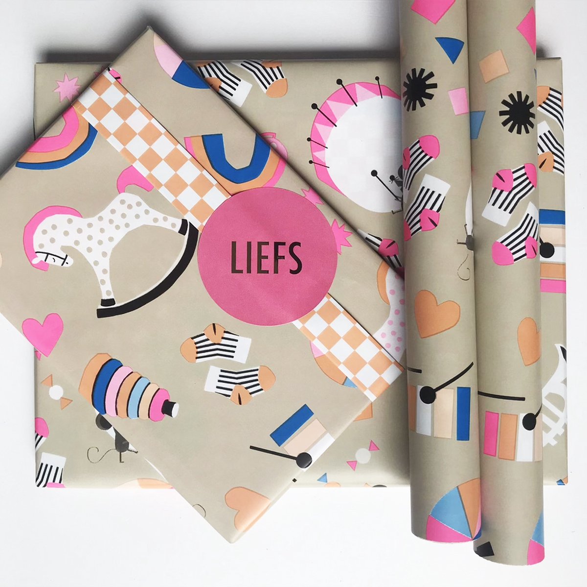 Inpakpapier Baby - Meisjes - Geboorte & Verjaardag - 14-delige inpakset ...