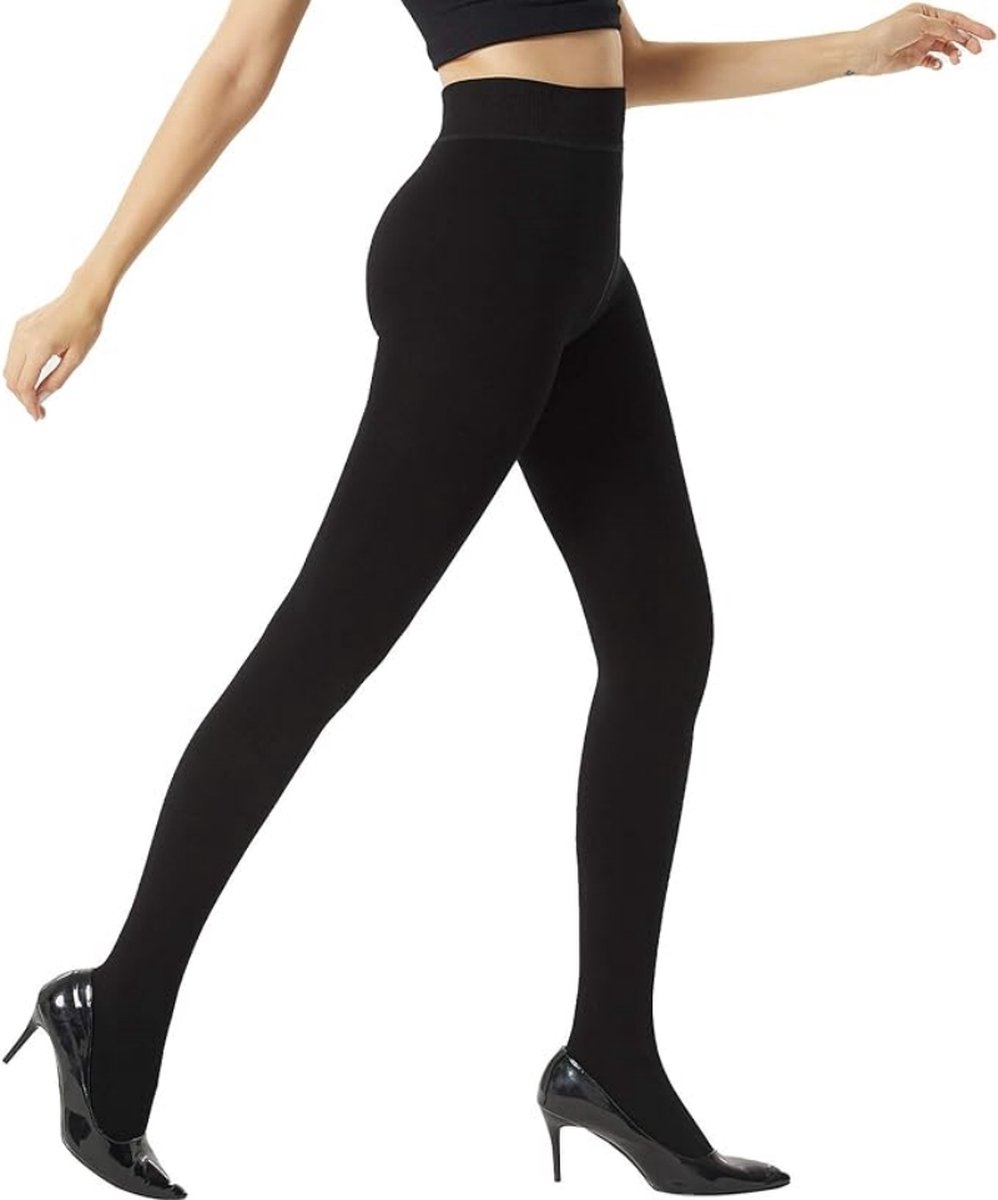 Collant Polaire Femme Effet Transparent Collants Thermiques Opaques Et ...
