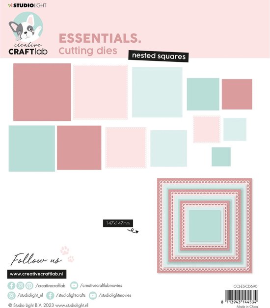 Creative Craftlab • Essentials Cutting Die Nested Squares | bol