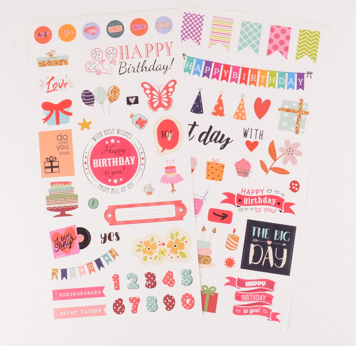 Happy Birthday Sticker Pack - 70 stucks - Stickers volwassenen ...