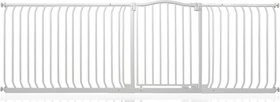 Bettacare Hondenhekje met Gebogen Bovenkant, 225cm - 234cm, Mat Wit, Drukfit Hekje... | bol