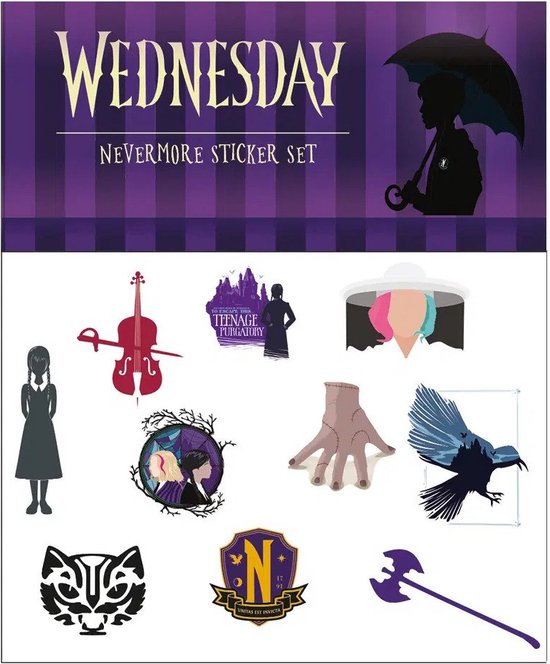 Wednesday - Stickers - Nevermore | bol